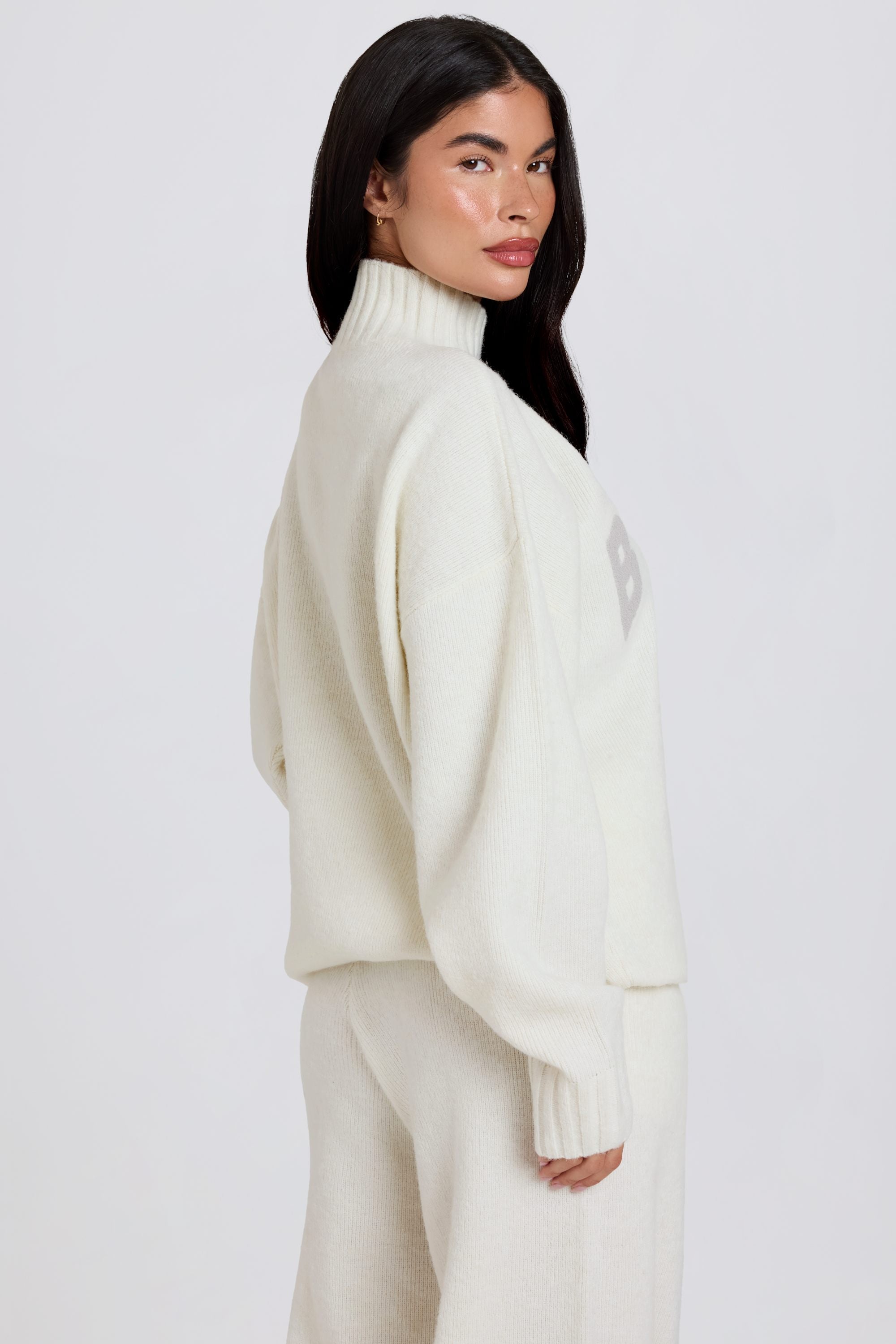Oversized Knit Jumper in Ivory | Bo+Tee – Oh Polly AE